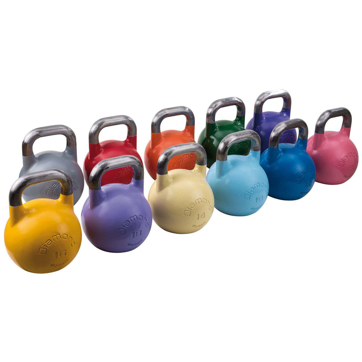 Diamond Olympic Kettlebell Steel 12 kg Ø 34 mm handle - KBOD12 – Fitmax Srl